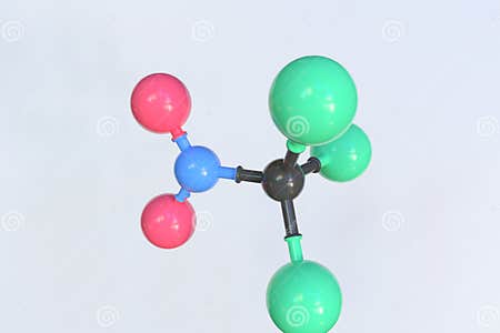 Chloropicrin Molecule, Isolated Molecular Model. 3D Rendering Stock ...