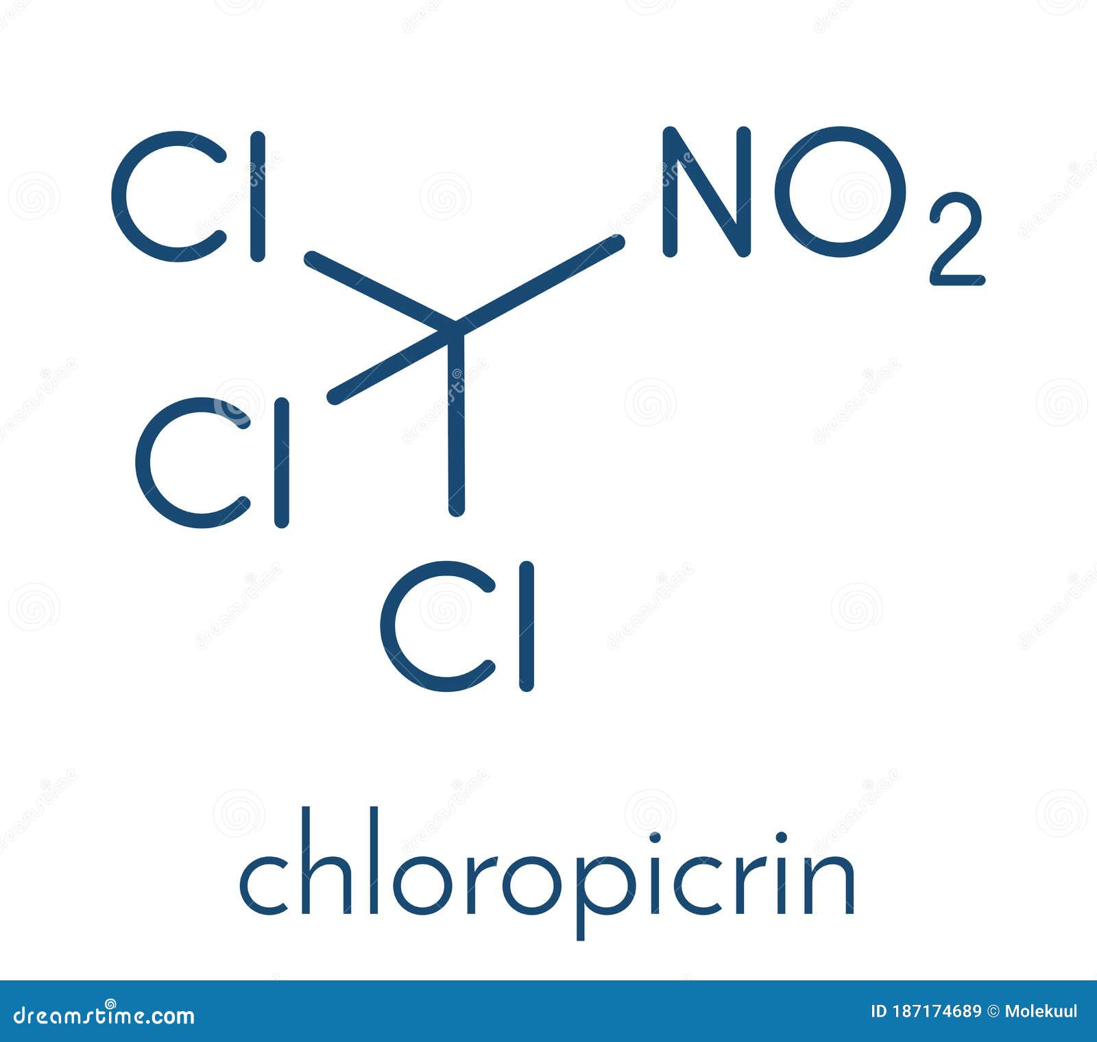 Chloropicrin Soil Fumigant Molecule. Skeletal Formula. Stock Vector ...
