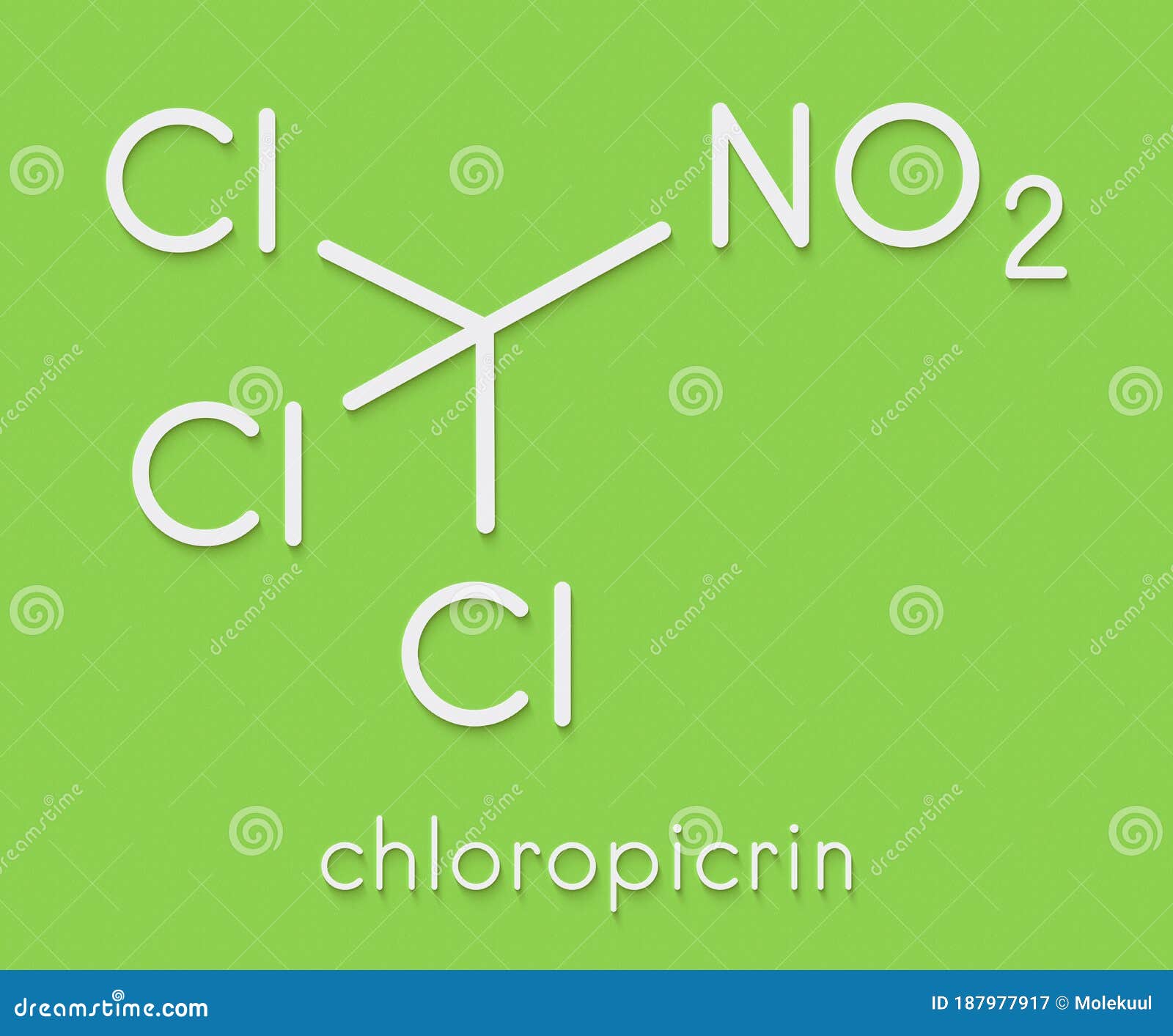 Chloropicrin Soil Fumigant Molecule. Skeletal Formula. Stock ...