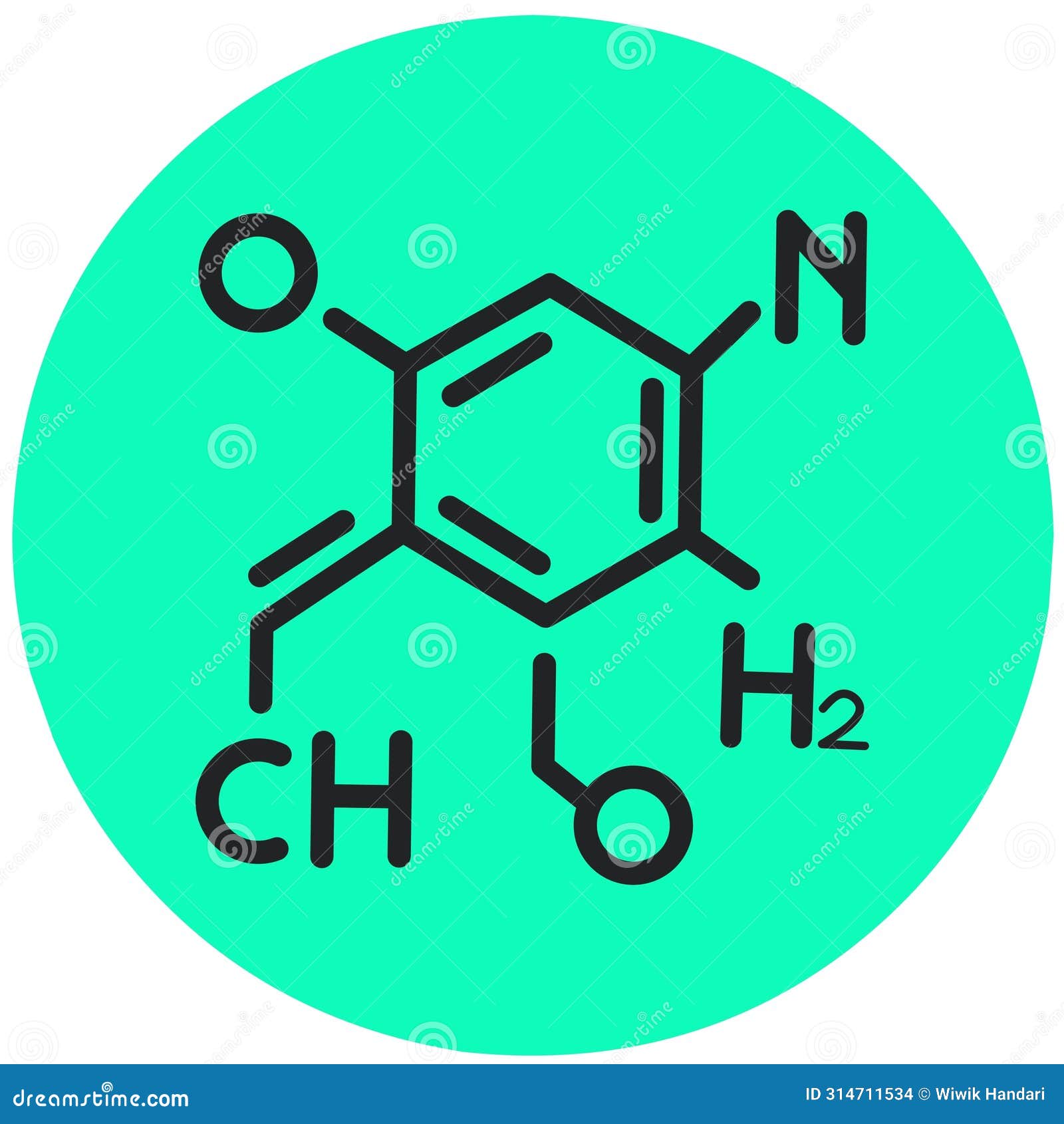 Chlorothiazide Molecular Structure, Flat Skeletal Chemical Formula ...