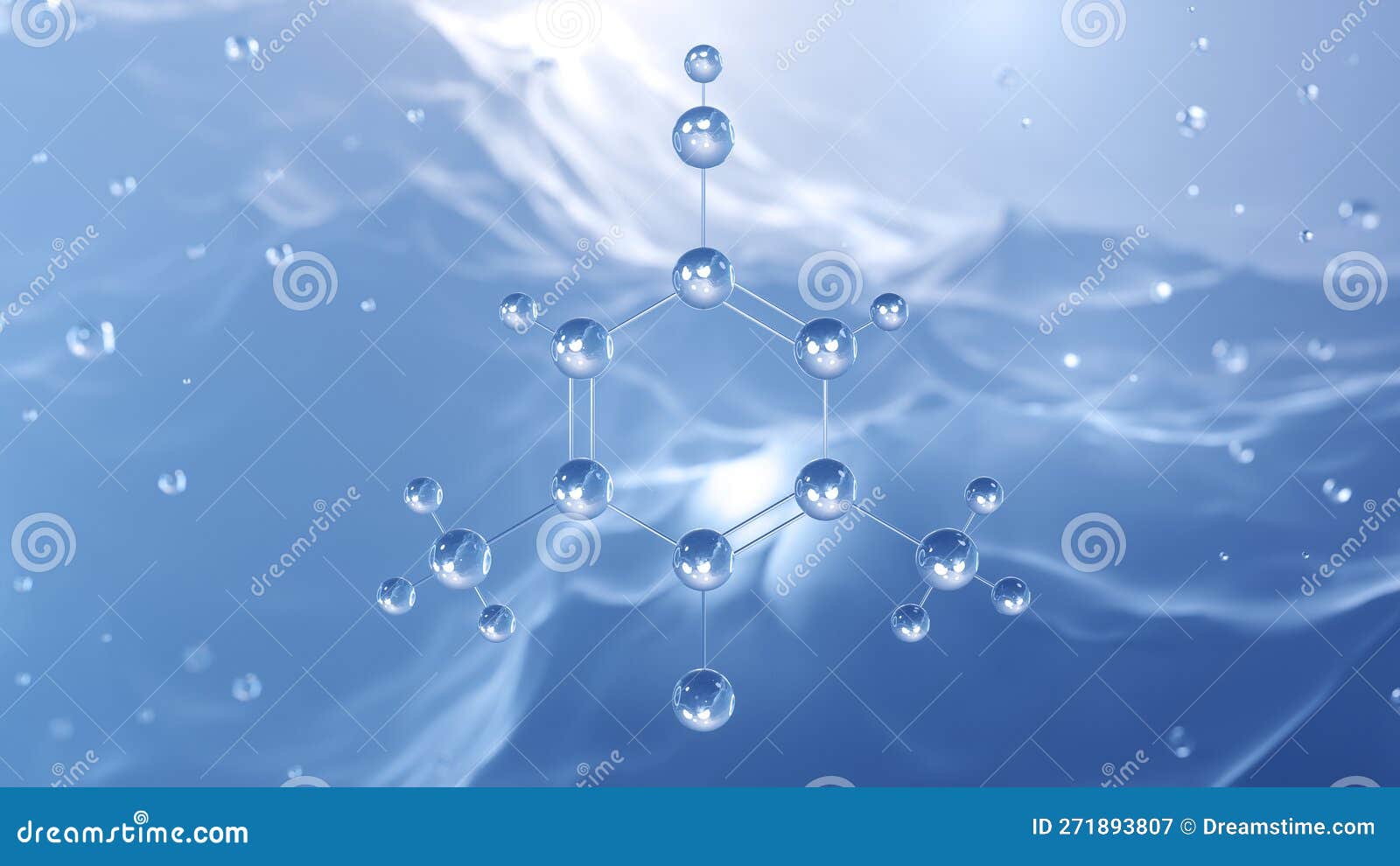Chloroxylenol Molecular Structure, 3d Model Molecule, Antiseptic ...