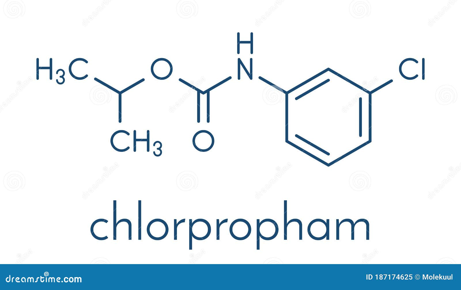 Chlorpropham Herbicide Molecule. Skeletal Formula. Stock Vector ...