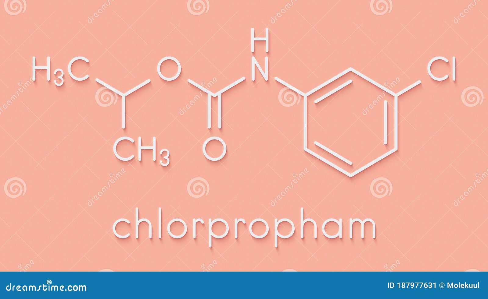 Chlorpropham Herbicide Molecule. Skeletal Formula. Editorial Photo ...