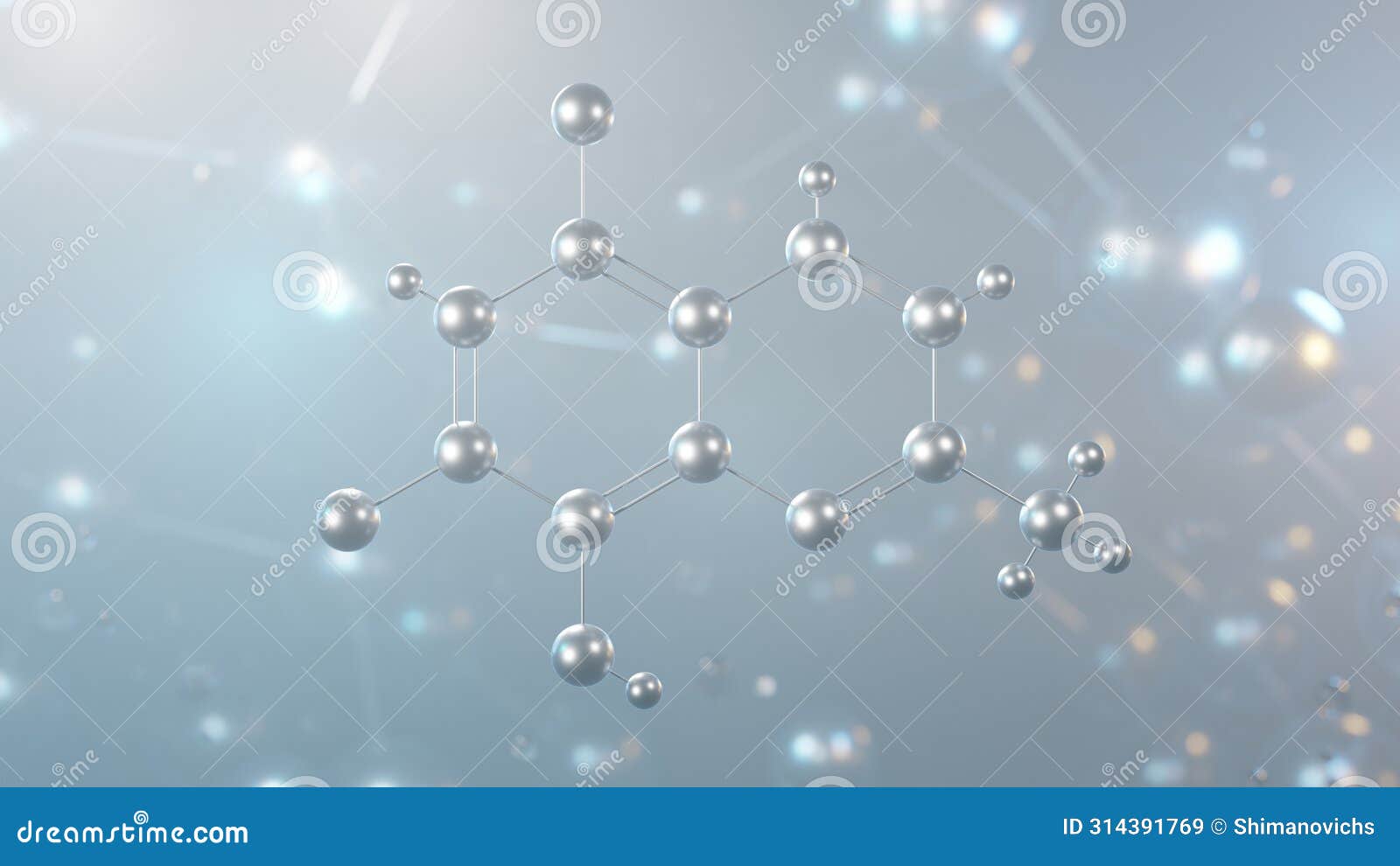 Chlorquinaldol Molecular Structure, 3d Model Molecule, Antiseptic ...