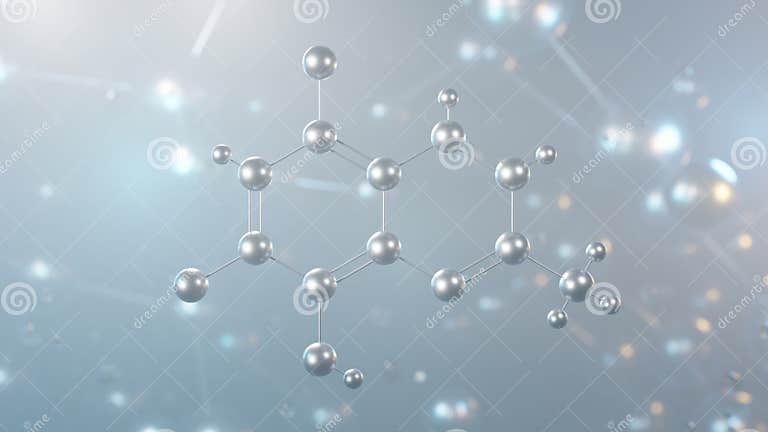 Chlorquinaldol Molecular Structure, 3d Model Molecule, Antiseptic ...