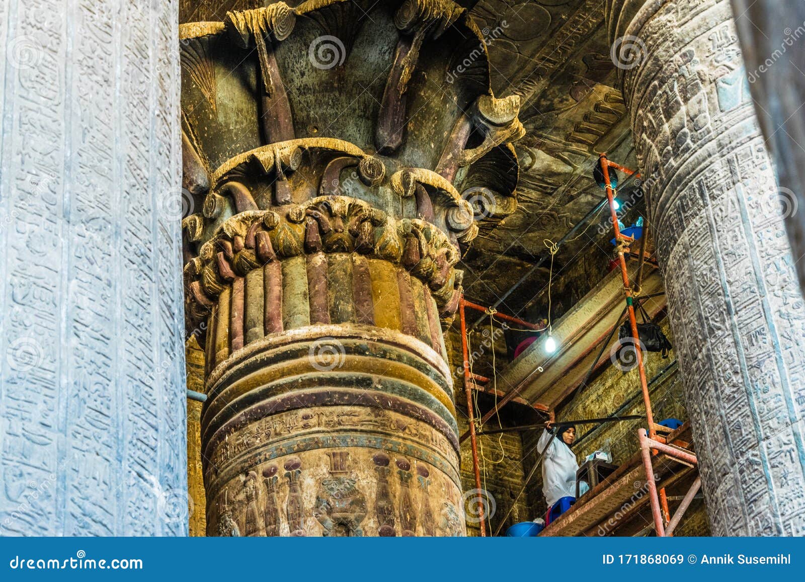 Chnum Temple, Esna, Egypt editorial stock image. Image of architecture ...