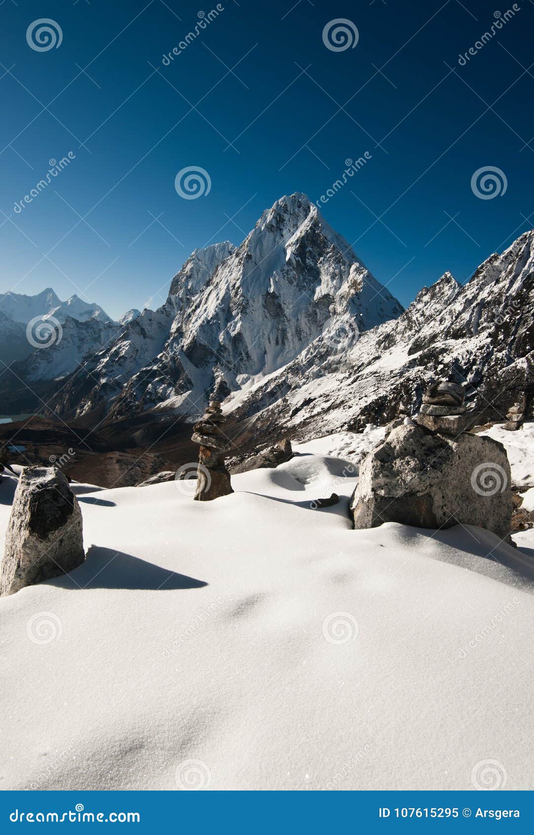 Cho La Pass at Daybreak in Himalayas Stock Image - Image of camp ...