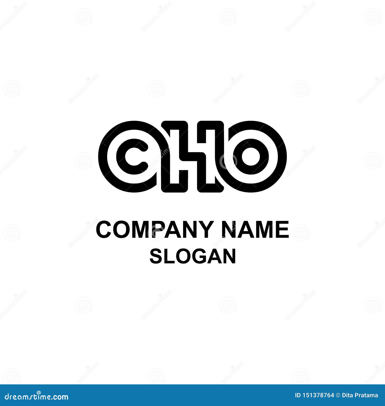 CHO letter initial logo. stock illustration. Illustration of estate ...