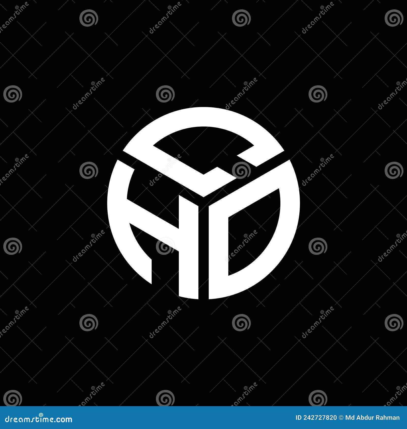 CHO Letter Logo Design on Black Background. CHO Creative Initials ...