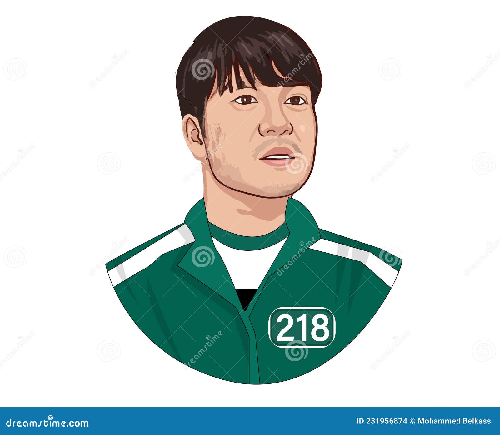 Cho Sang-Woo Squid Game Character Player Number 218 Design Clothes ... Cho Sang-Woo Squid Game Character Player Number 218 Design Clothes ...