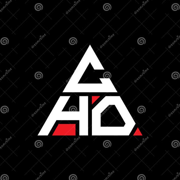 CHO Triangle Letter Logo Design with Triangle Shape. CHO Triangle Logo ...