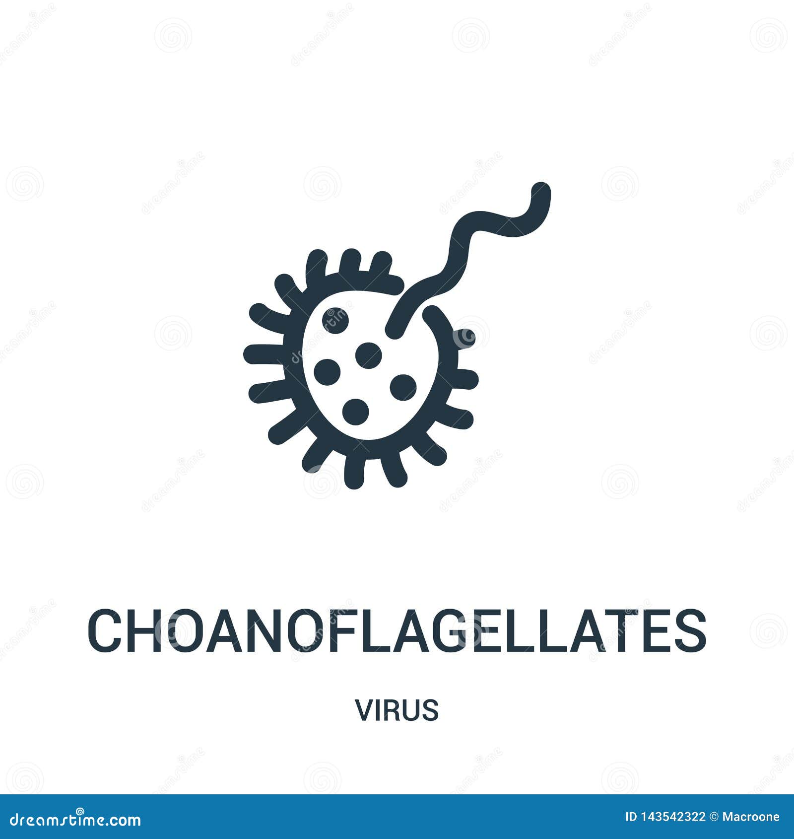 Choanoflagellates Icon Vector from Virus Collection. Thin Line ...