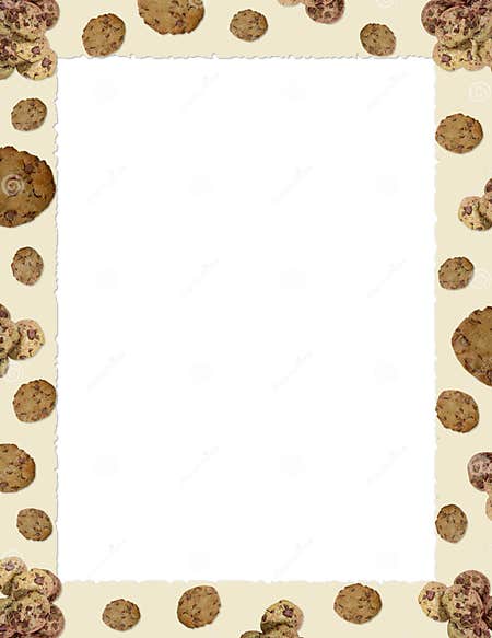 Choc chip cookie border stock illustration. Illustration of home - 1175356