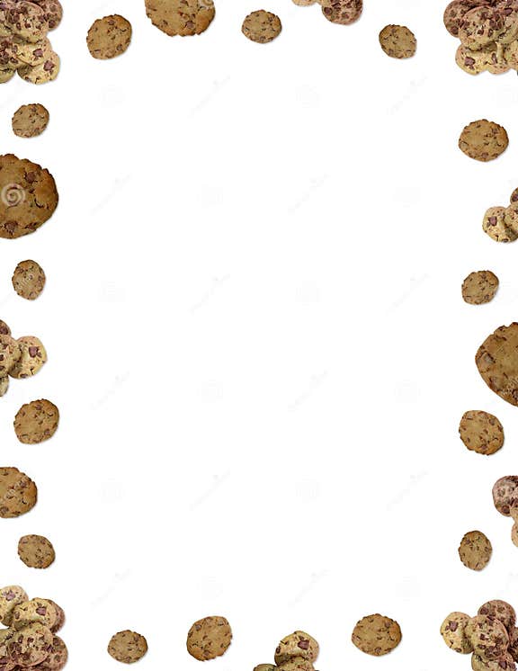 Choc chip cookie border stock photo. Image of biscuit - 1209144