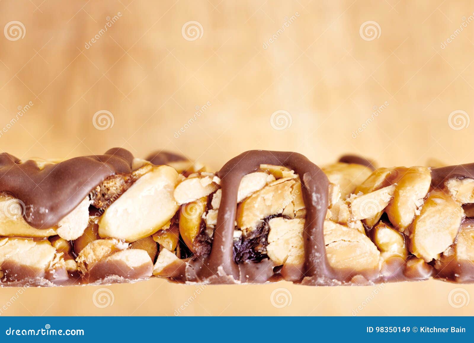 Choc Coated Nut Bar stock image. Image of sweet, granola - 98350149