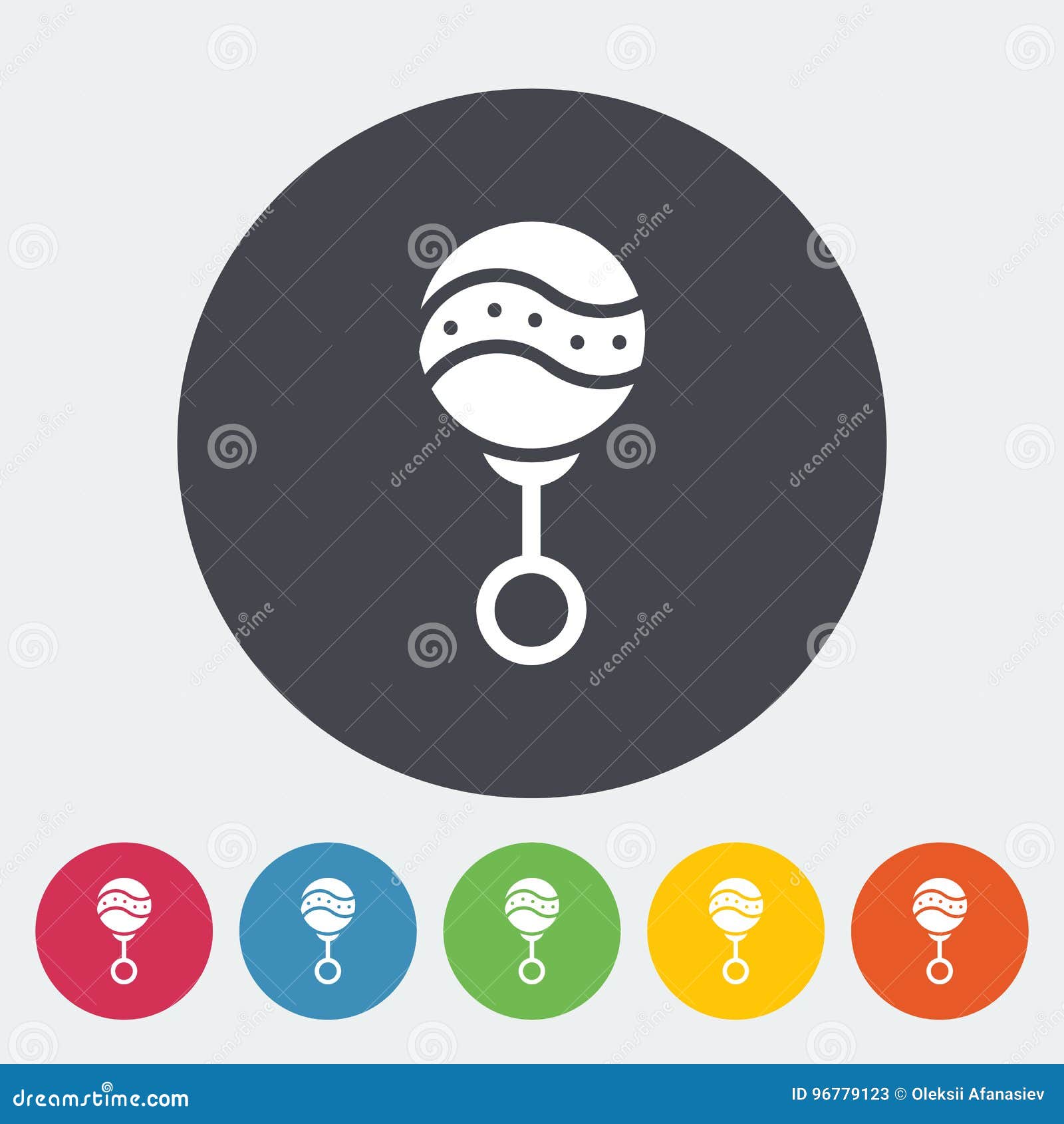 Chocalho ilustração do vetor. Ilustração de brinquedo - 96779123