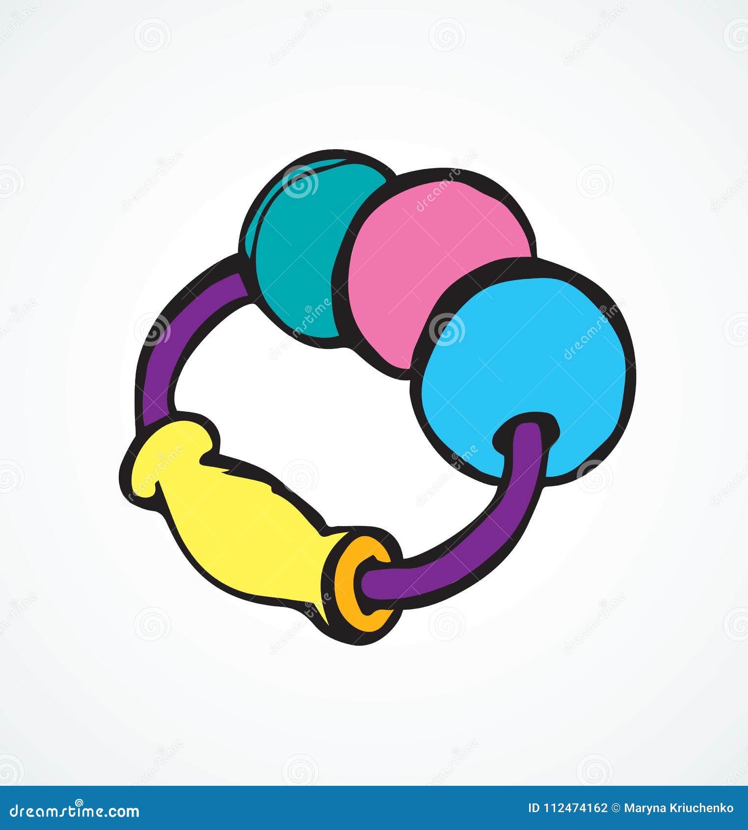 Chocalho Desenho do vetor ilustração do vetor. Ilustração de presente ...