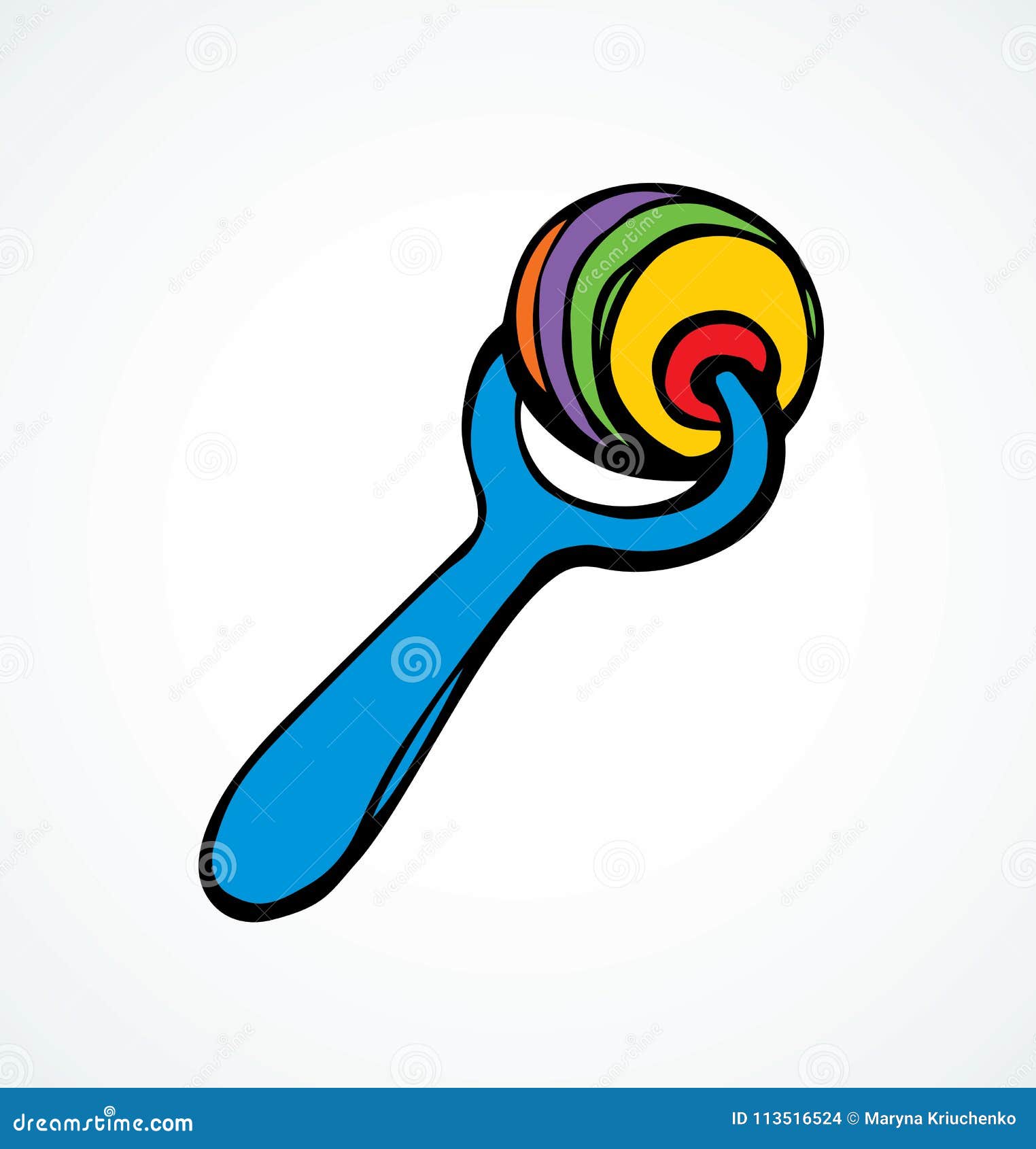 Chocalho Desenho do vetor ilustração do vetor. Ilustração de maraca ...