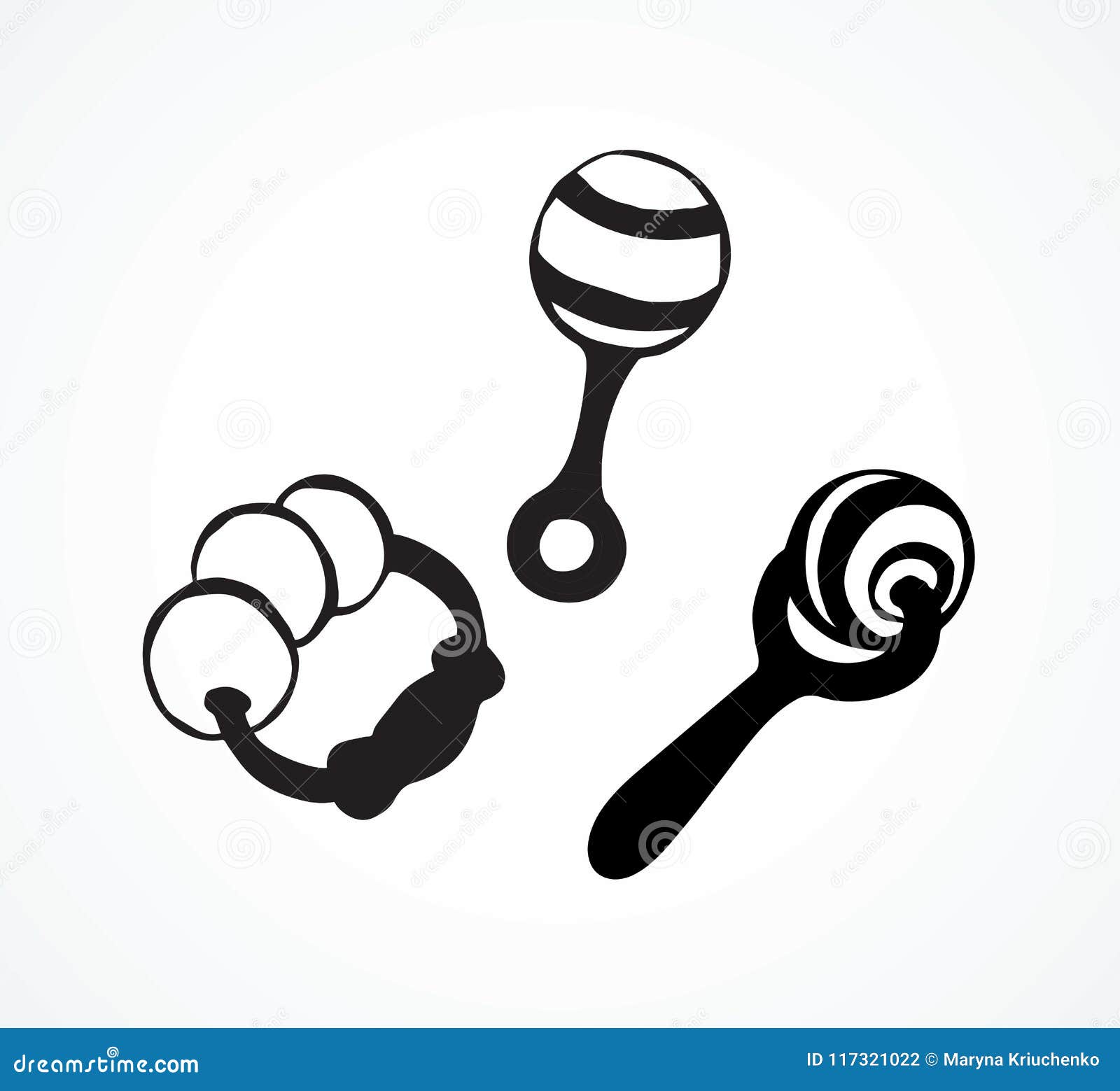 Chocalho Desenho do vetor ilustração do vetor. Ilustração de bebê ...