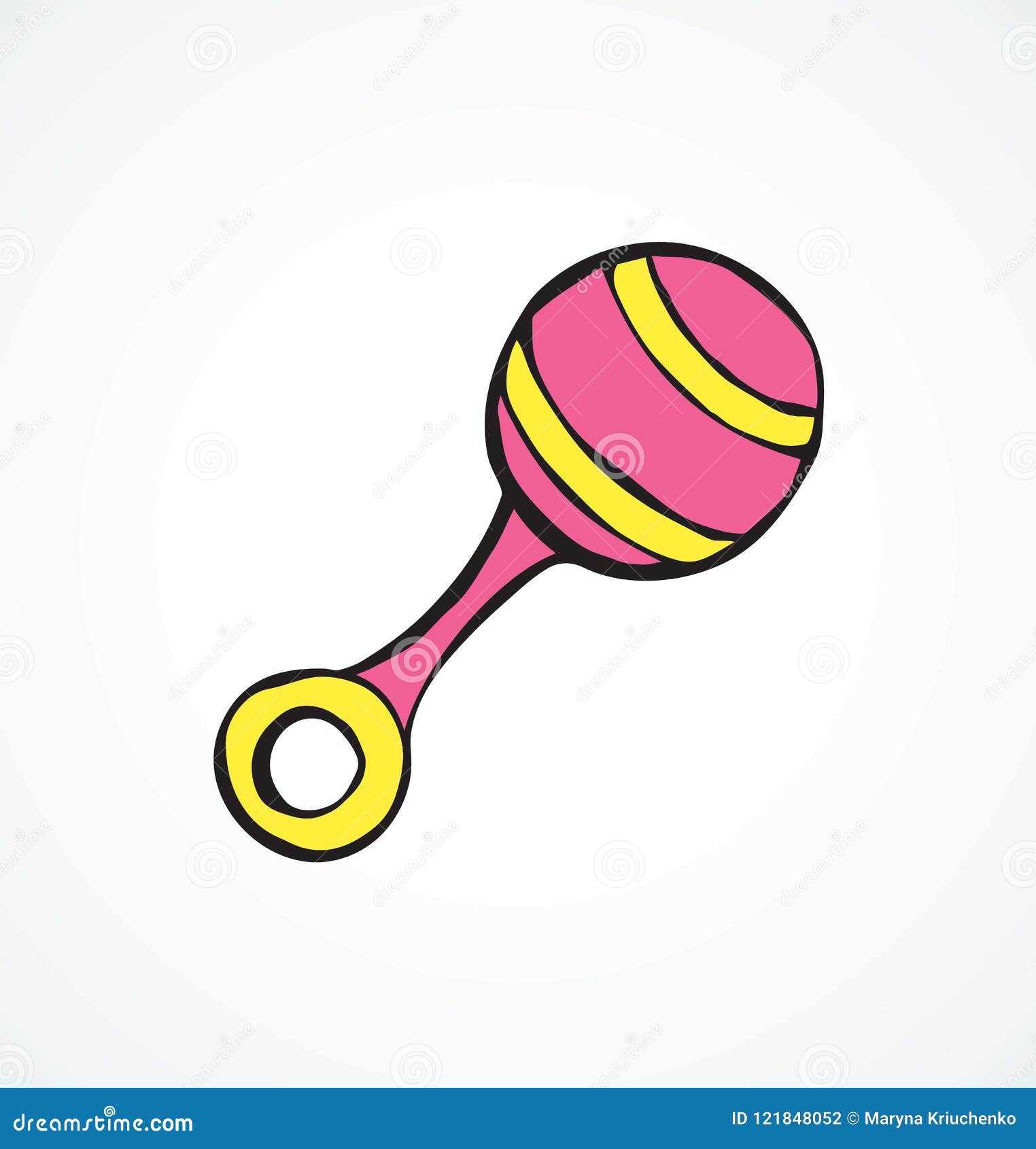 Chocalho Desenho do vetor ilustração do vetor. Ilustração de rabisco ...