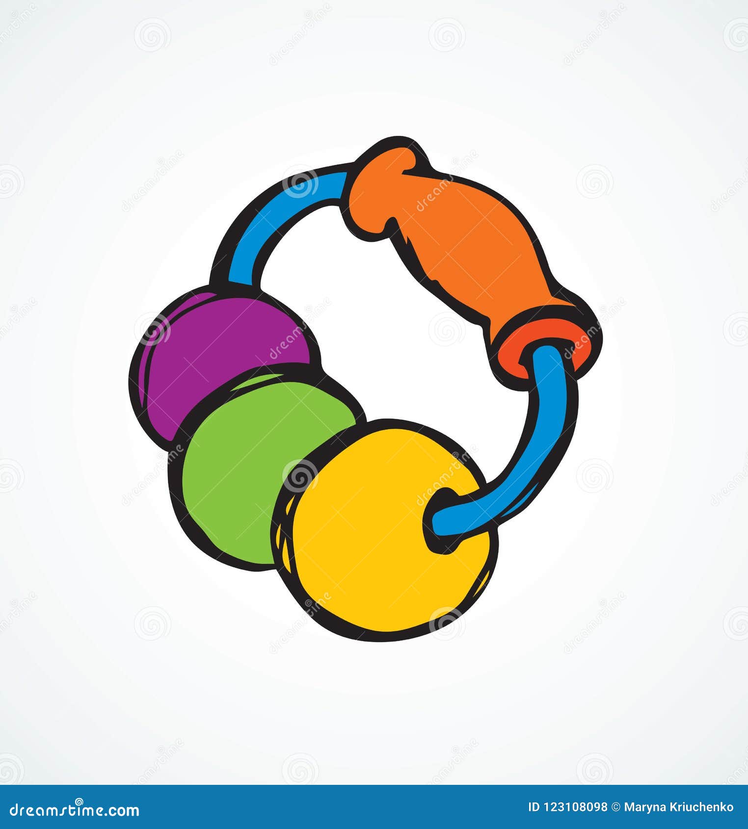 Chocalho Desenho do vetor ilustração do vetor. Ilustração de punho ...