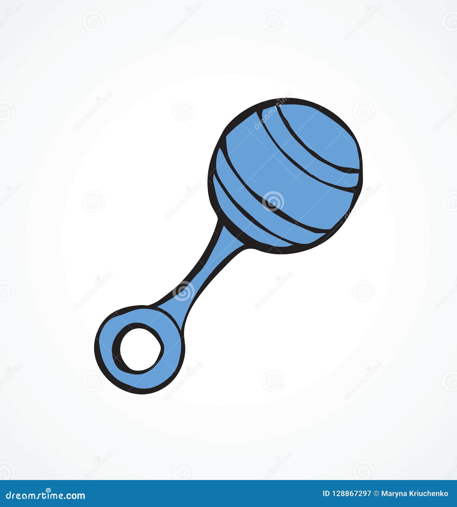 Chocalho Desenho do vetor ilustração do vetor. Ilustração de isolado ...