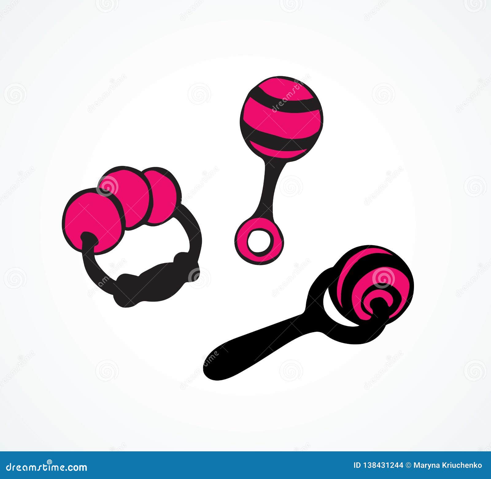 Chocalho Desenho do vetor ilustração do vetor. Ilustração de infante ...