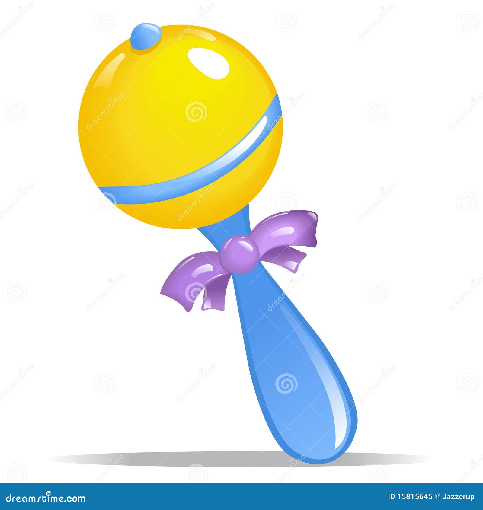 Chocalho do bebê ilustração stock. Ilustração de amarelo - 15815645