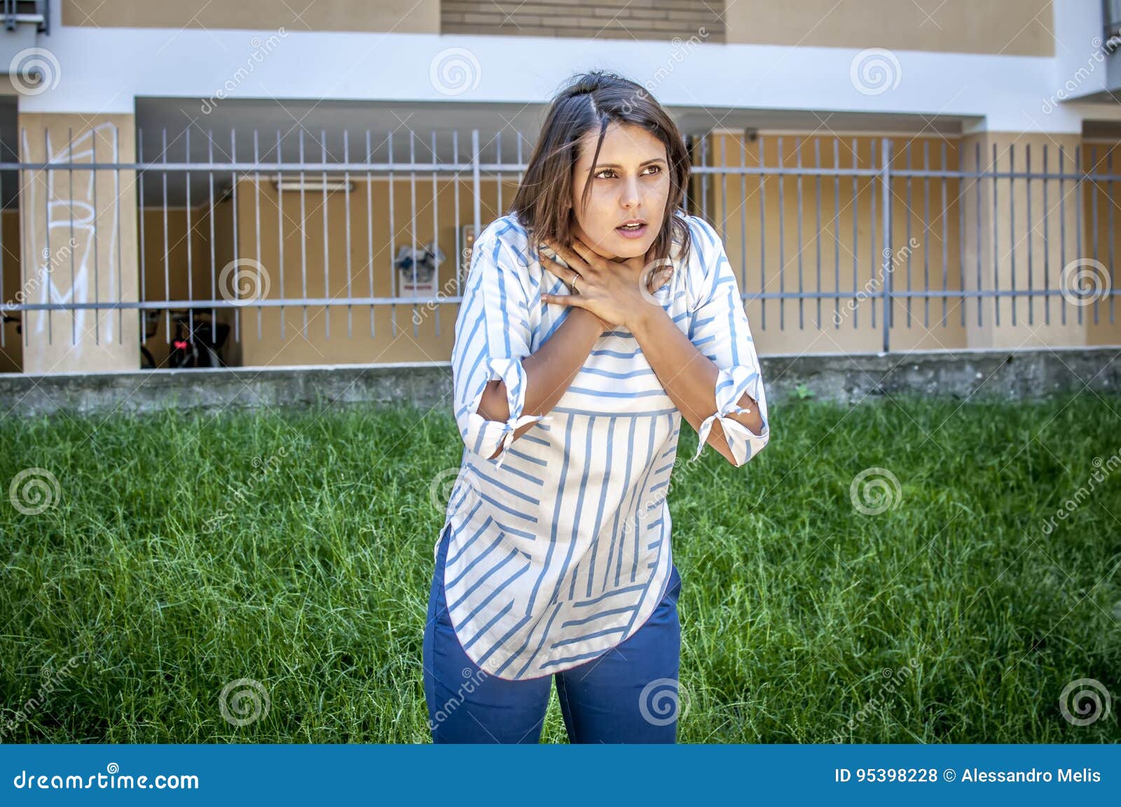Chocking stock photo. Image of chocke, attack, lungs - 95398228