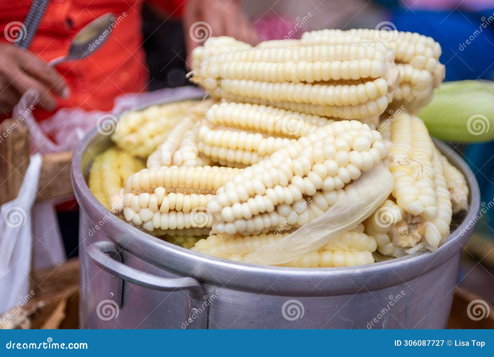 Choclo - Peruvian Steamed Corn Stock Image - Image of ethnicity, bunch ...