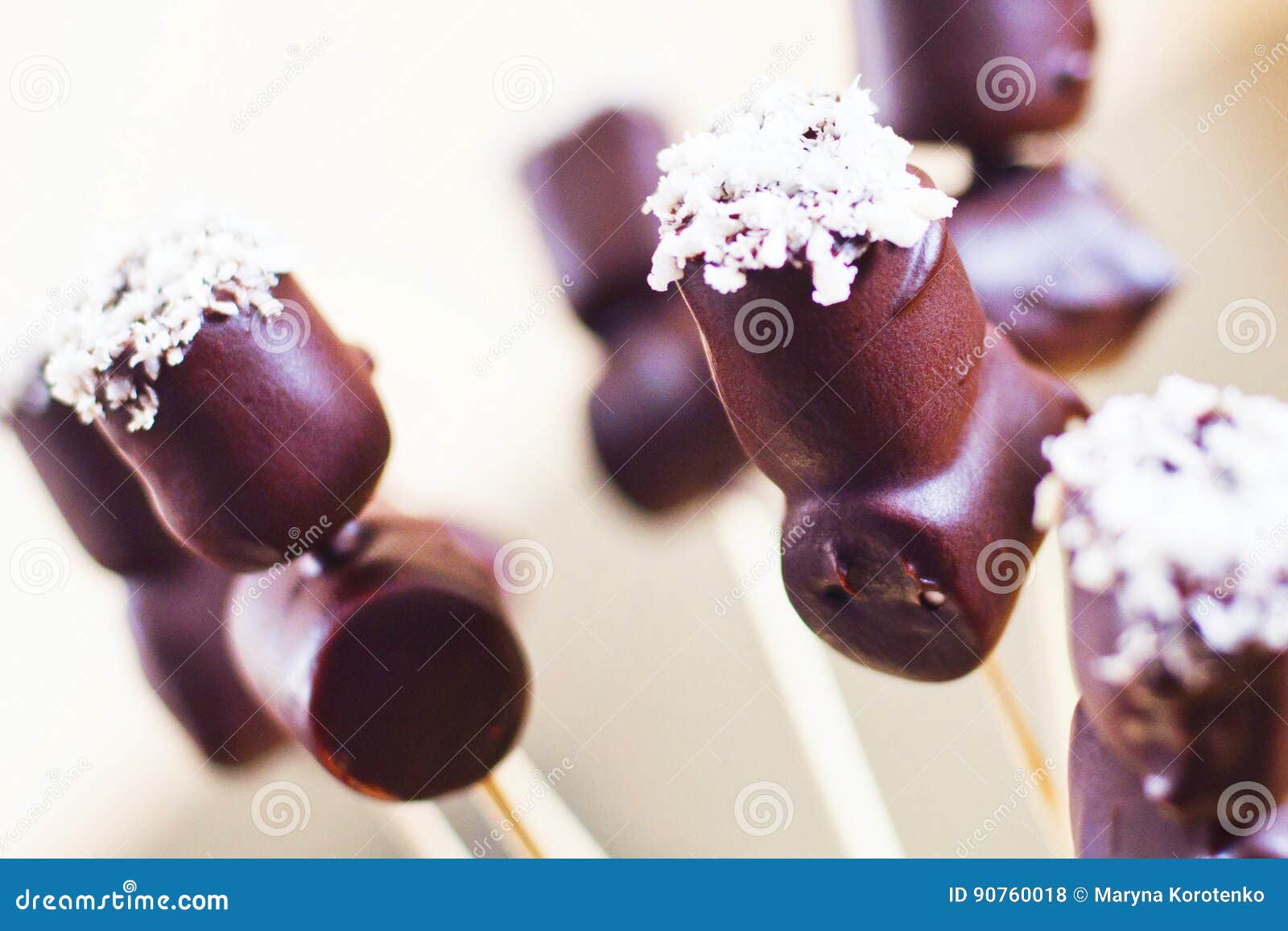 Choco candys on sticks stock photo. Image of cake, drink - 90760018