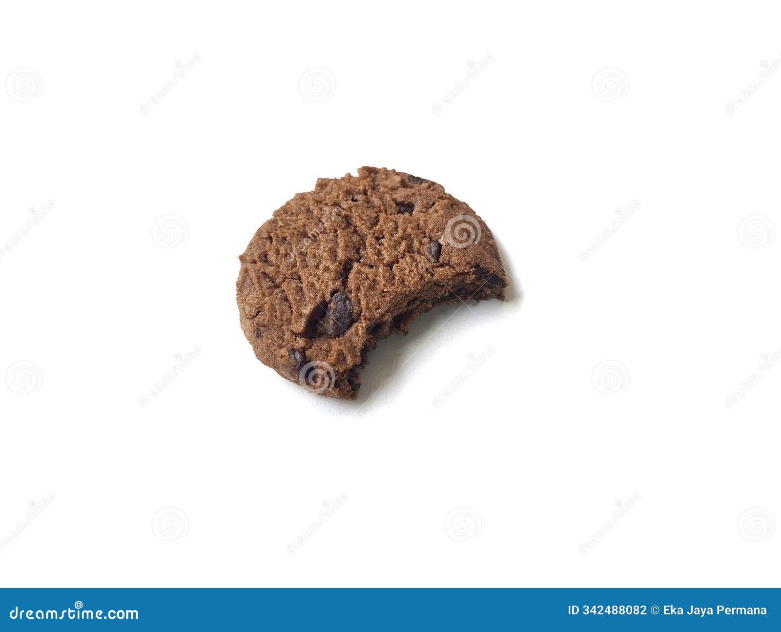 Choco Chips Cookies Isolated on White Background Stock Photo - Image of ...