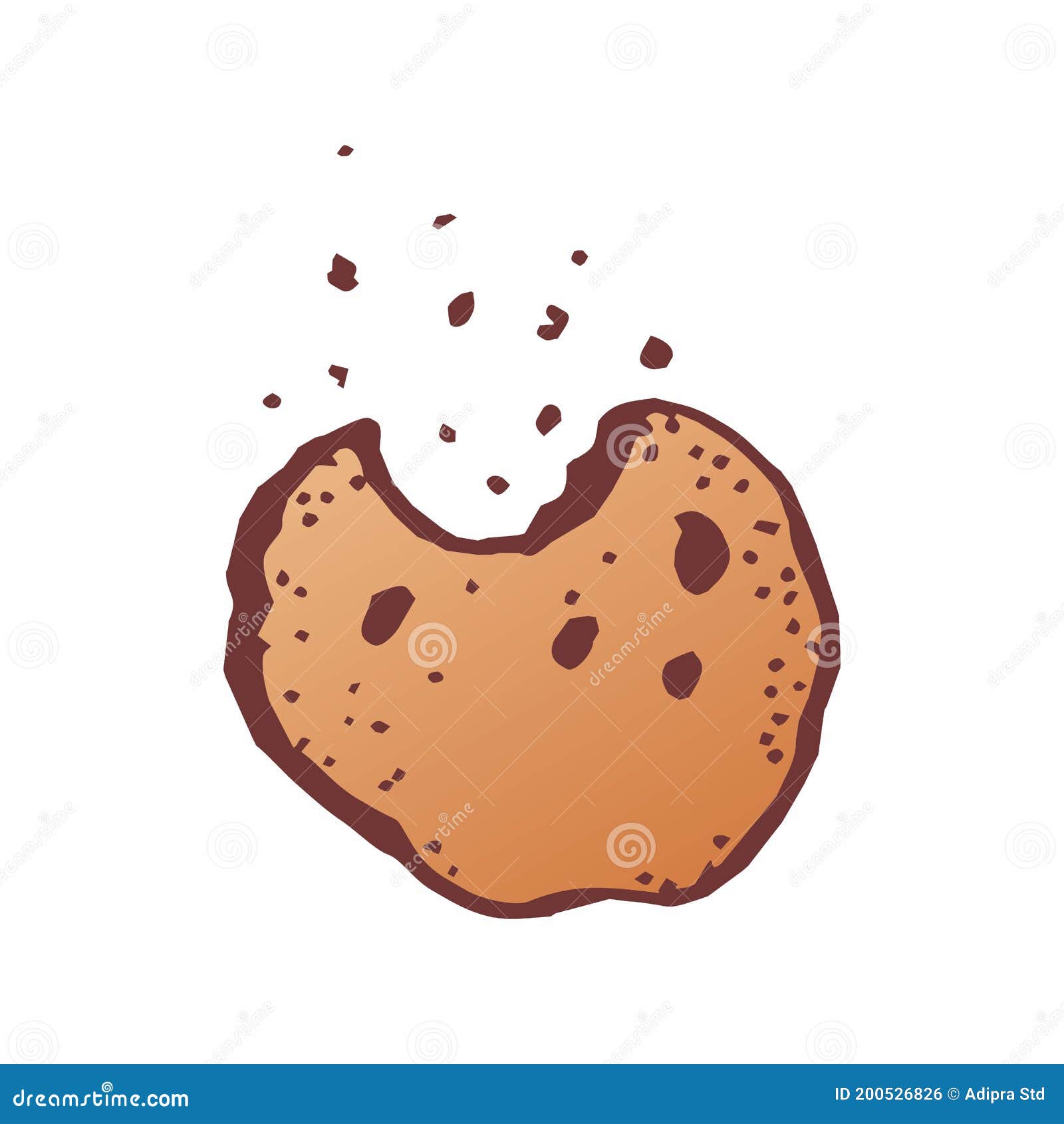Choco Chips Vector Illustration Template Stock Vector - Illustration of ...