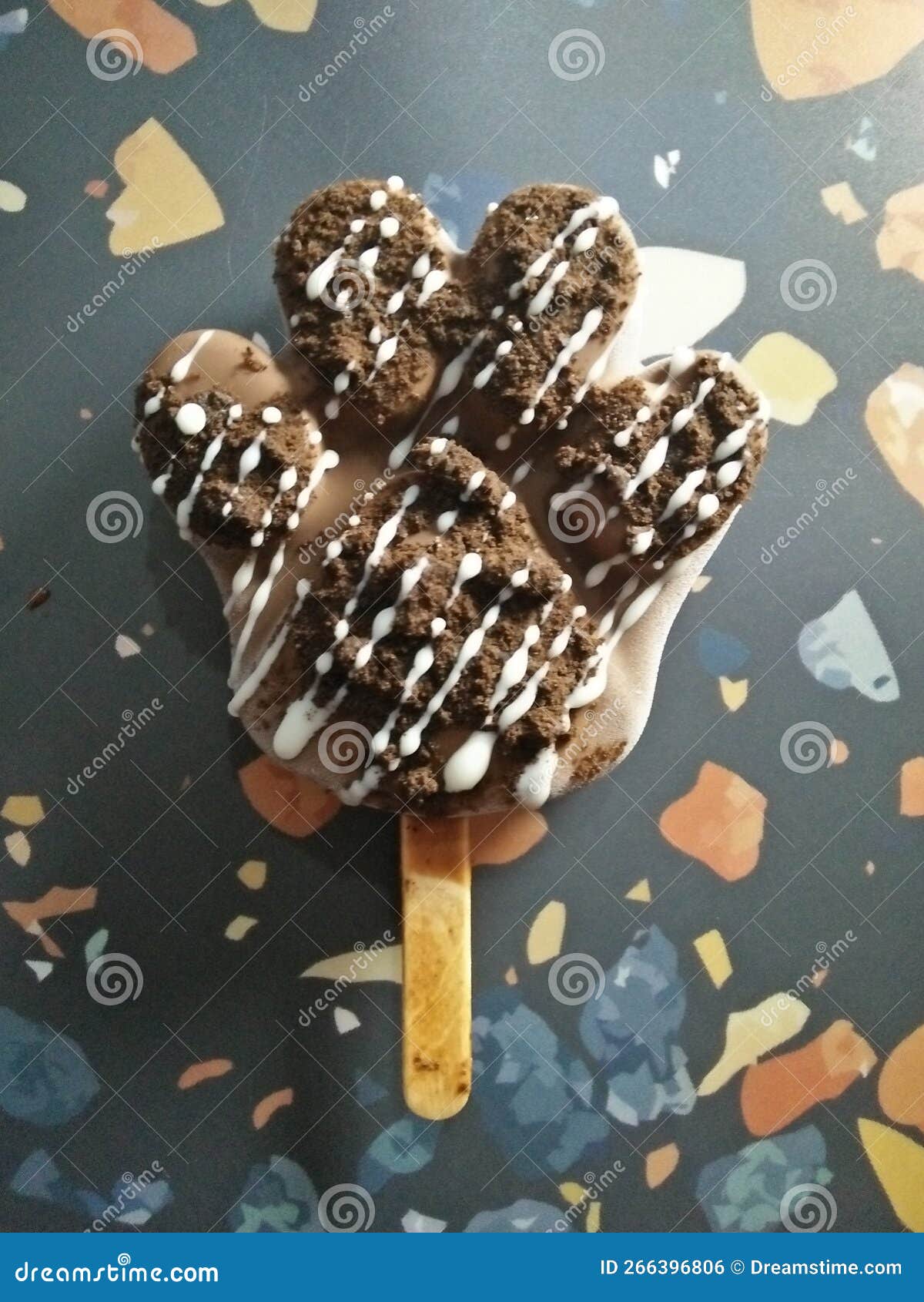 Choco Cookies Art Ice Cream Stock Photo - Image of cookies, dessert ...