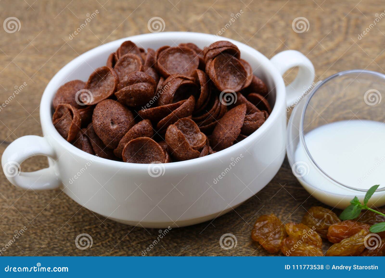 Choco corn flakes stock photo. Image of morning, flake - 111773538