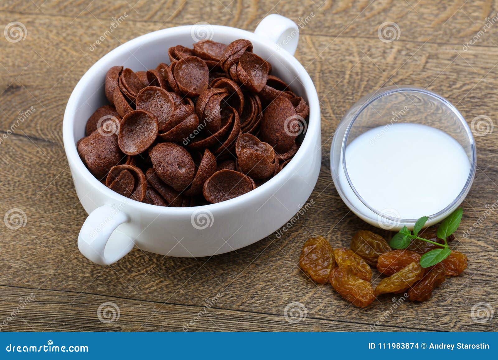 Choco corn flakes stock photo. Image of healthy, eating - 111983874