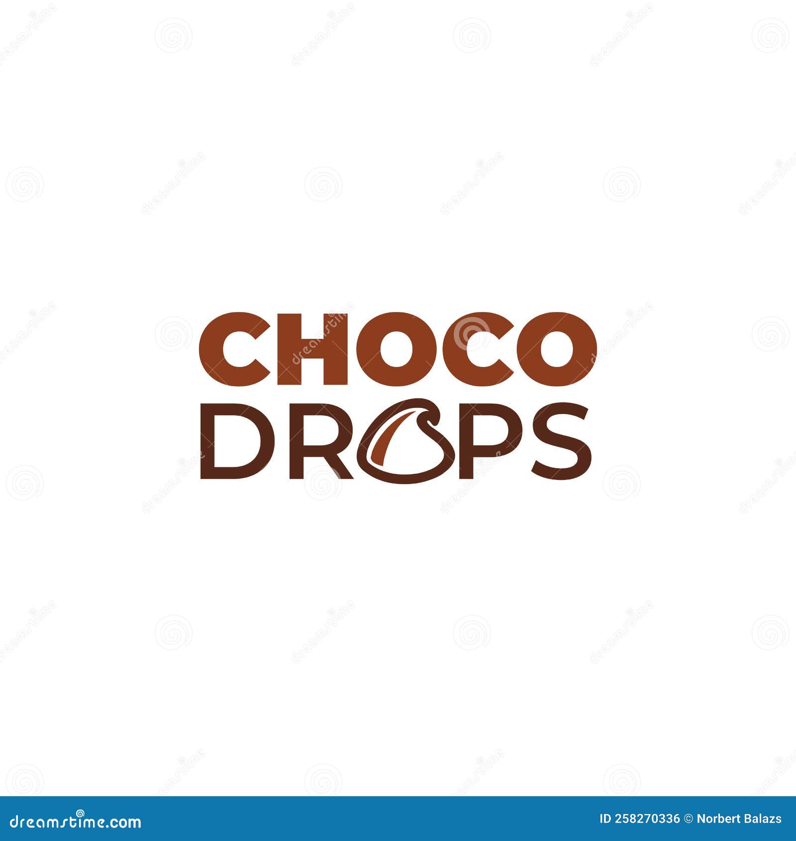 Choco Drops Logo Template. Chocolate Logo Idea Stock Vector ...