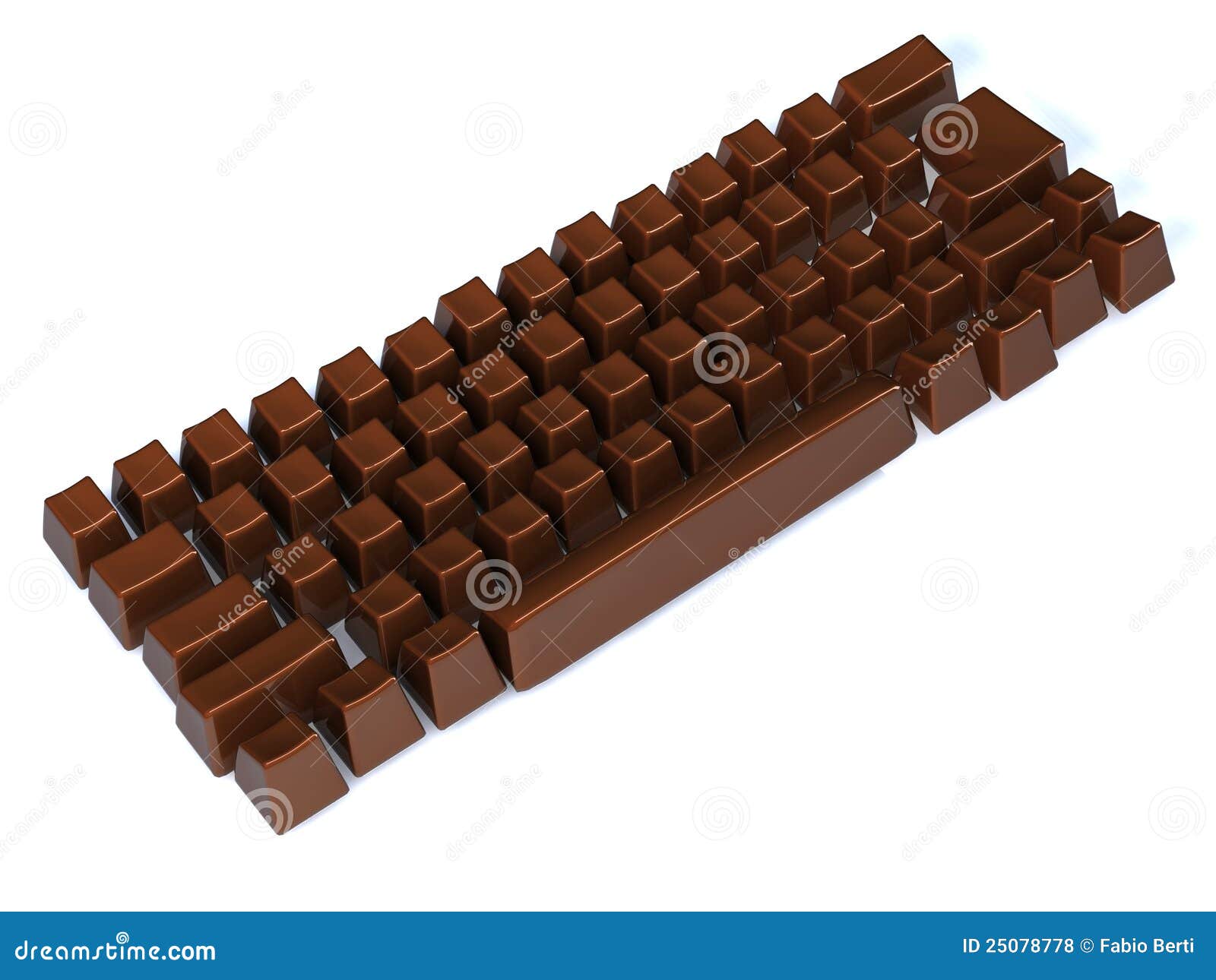 Choco keyboard stock illustration. Illustration of cream - 25078778