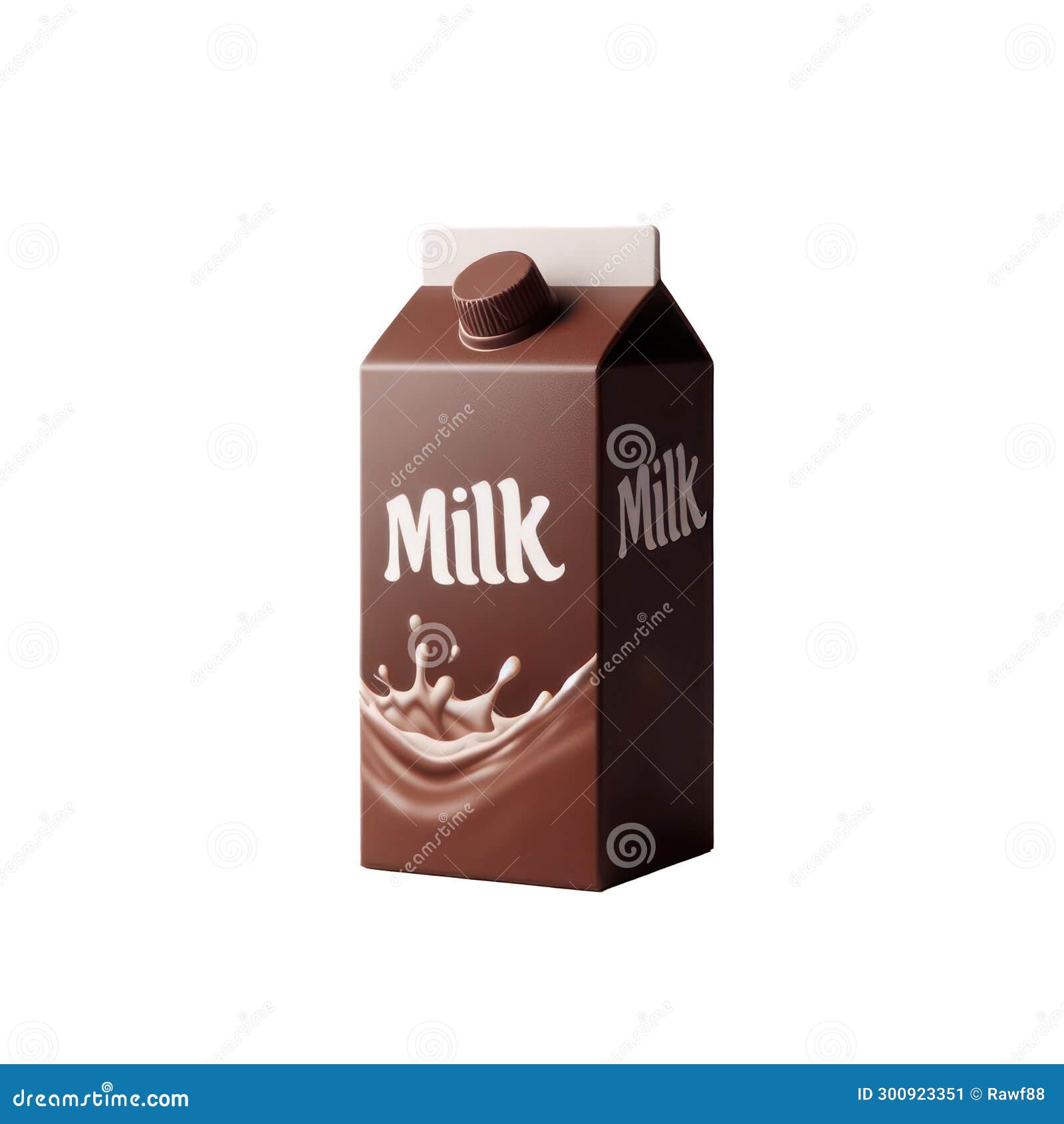 Choco Milk Carton Box Isolated On White Transparent Background Royalty ...