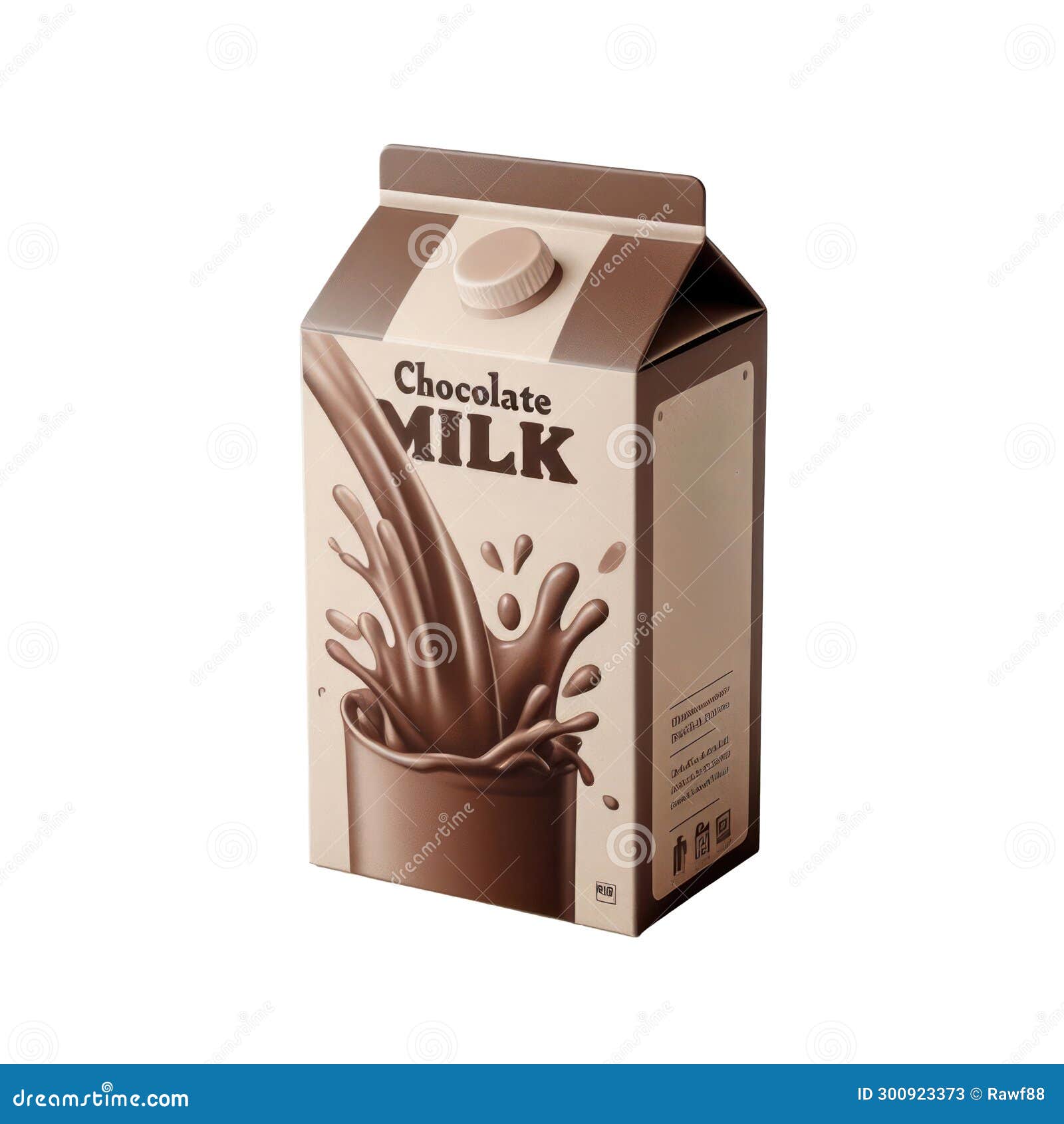 Choco Milk Carton Box Isolated On White Transparent Background Royalty ...