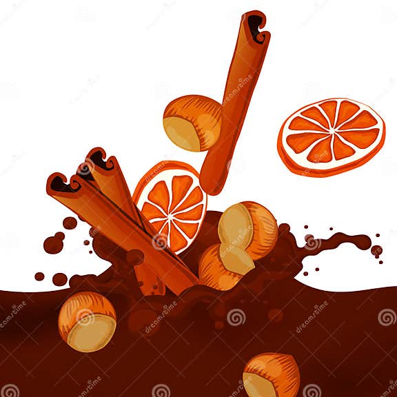 Choco Splash stock illustration. Illustration of drop - 27554554
