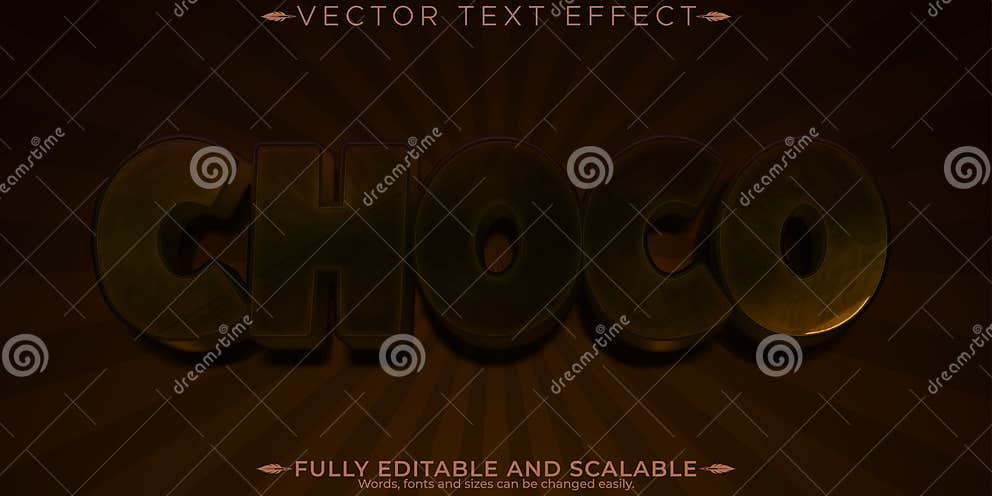Choco Text Effect, Editable Chocolate and Sweet Customizable Font Style ...