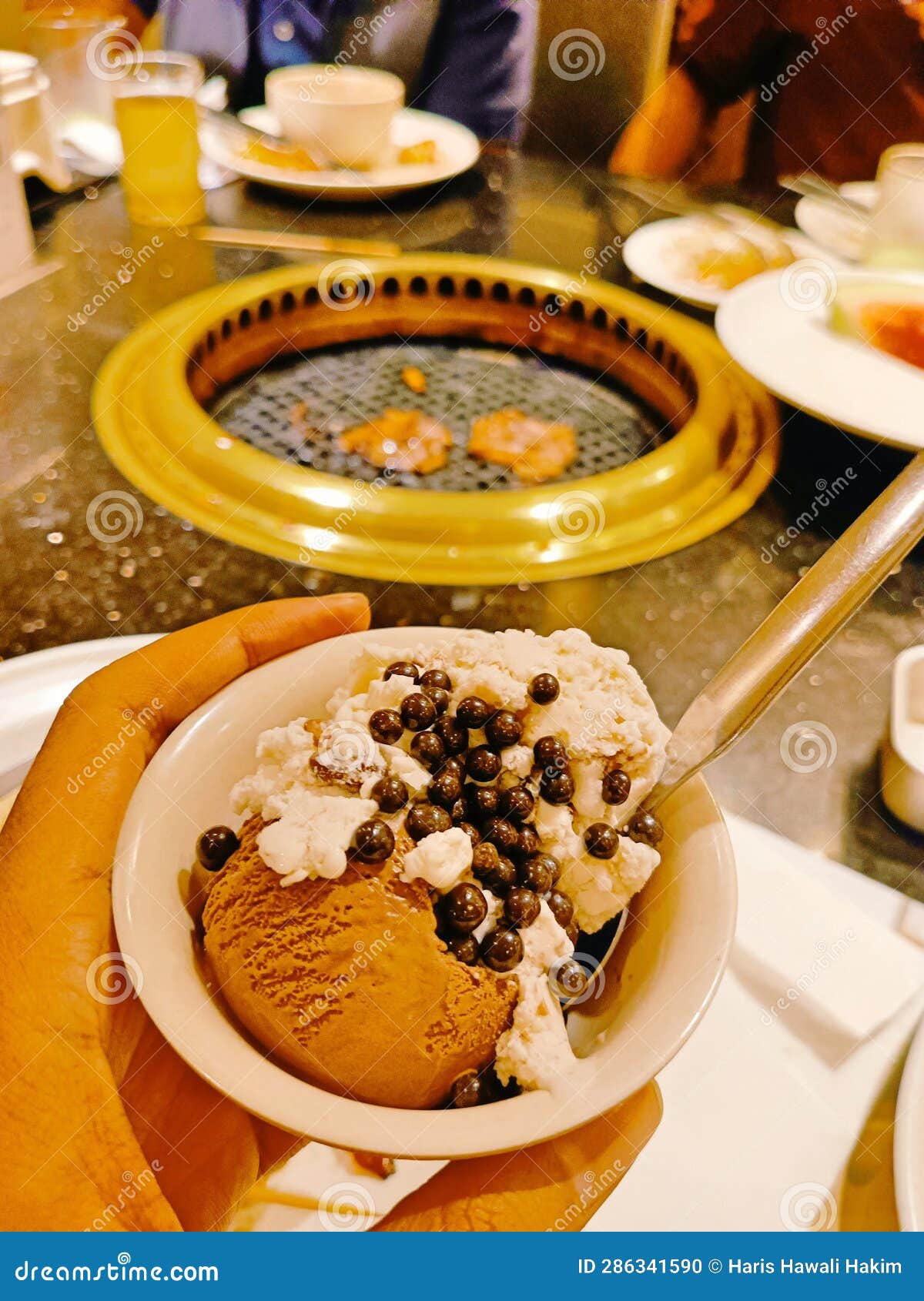 Choco Vanilla Ice Cream stock photo. Image of cream - 286341590