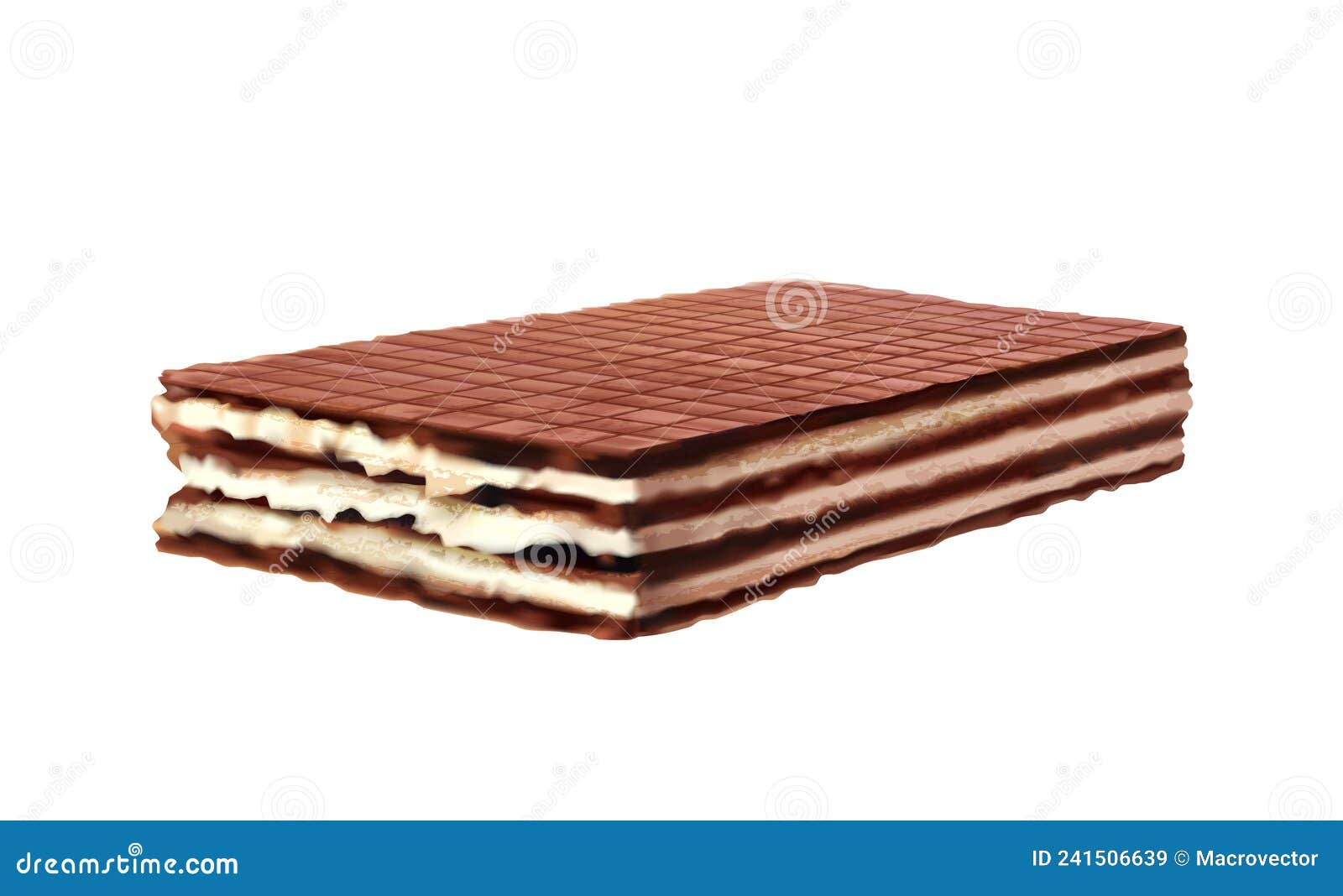 Choco Wafer Realistic Composition Stock Vector - Illustration of taste ...