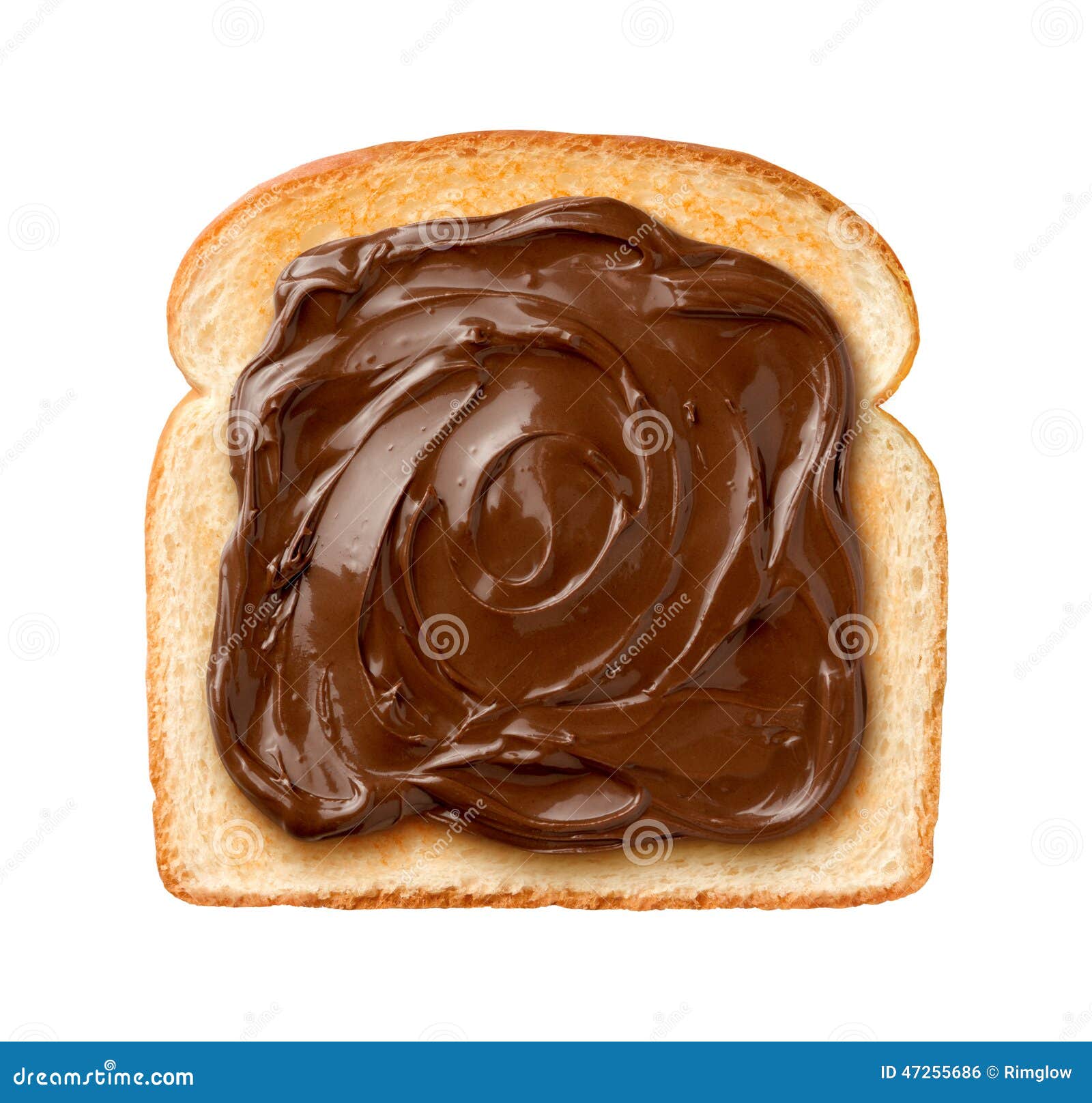 Chocolade Die Op Toost Wordt Uitgespreid Stock Foto - Image of ...