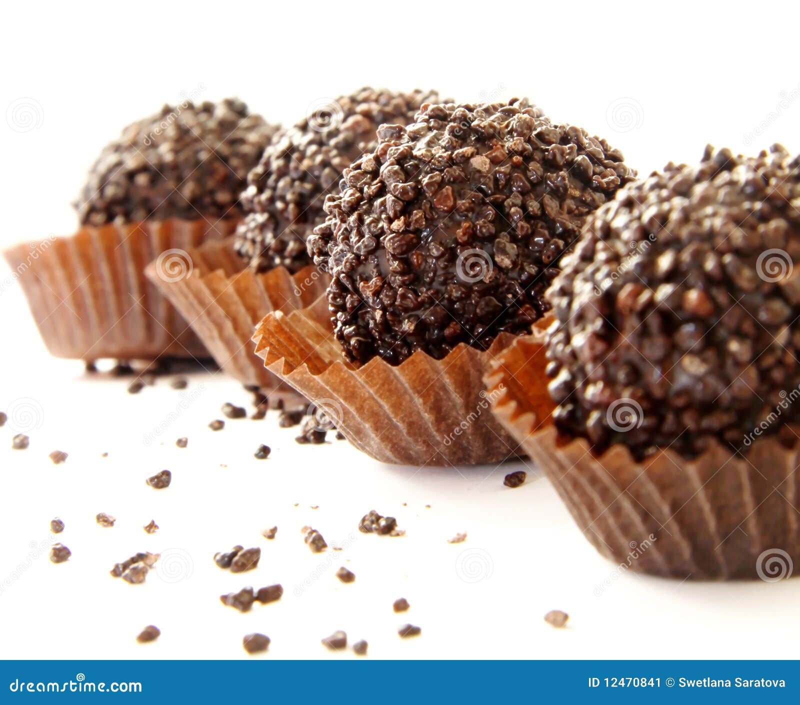 Chocolade, truffels 2 stock afbeelding. Image of leven - 12470841