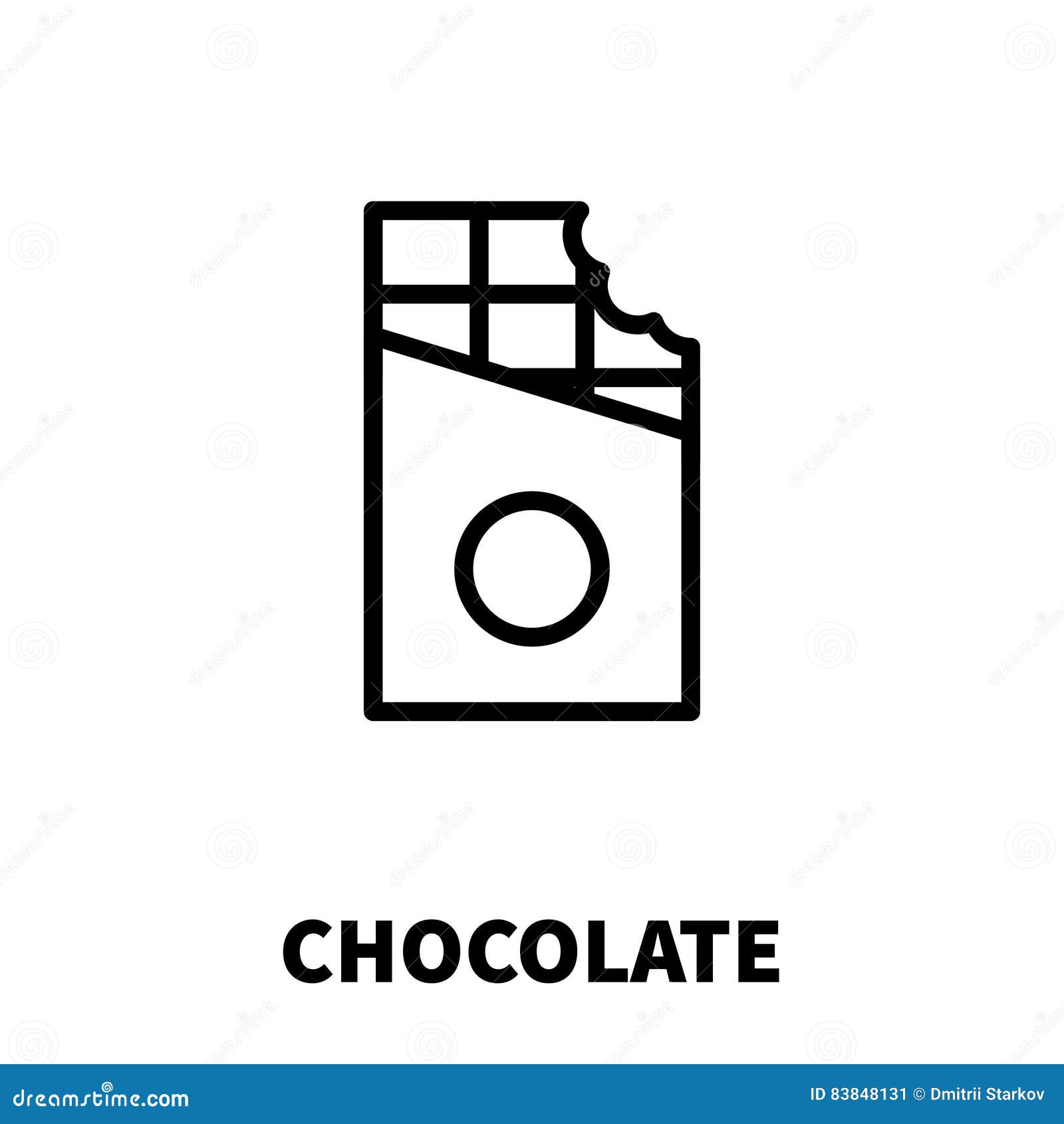 Chocoladepictogram of Embleem in Moderne Lijnstijl Vector Illustratie ...