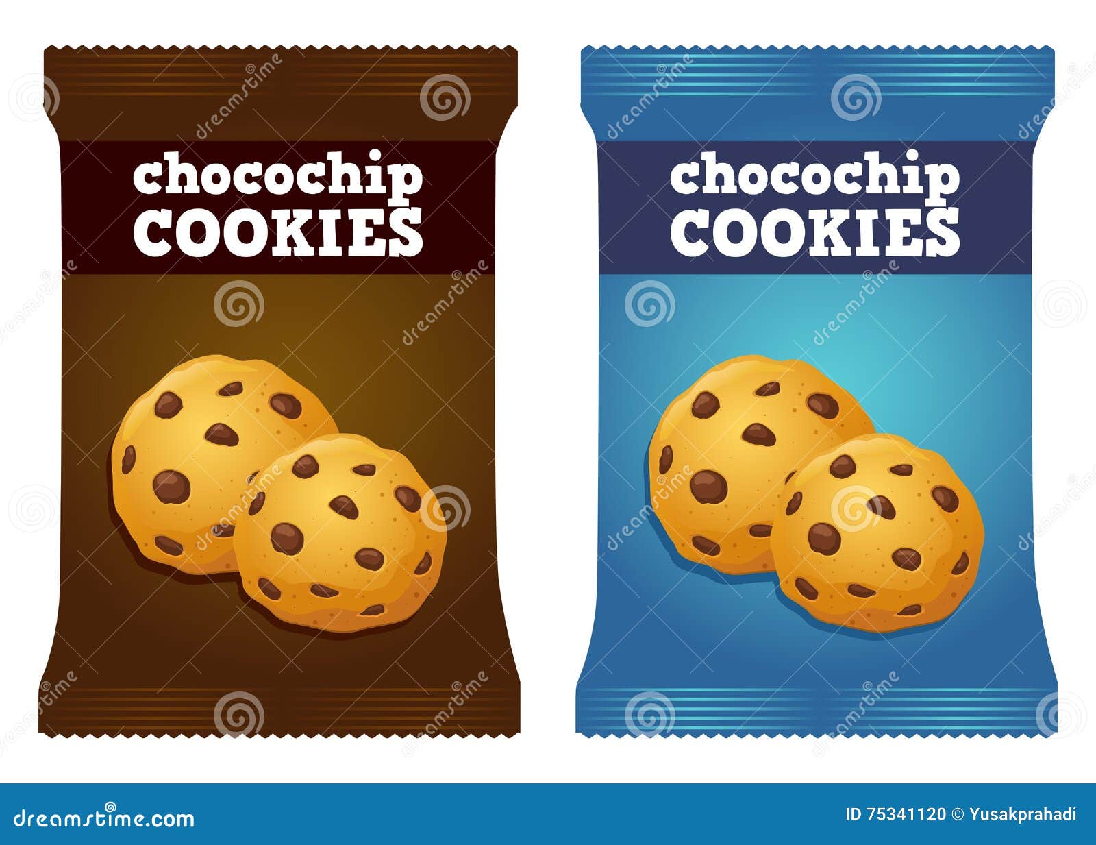 Chocolat Chips Cookie Snack Packaging Vector Illustration de Vecteur ...