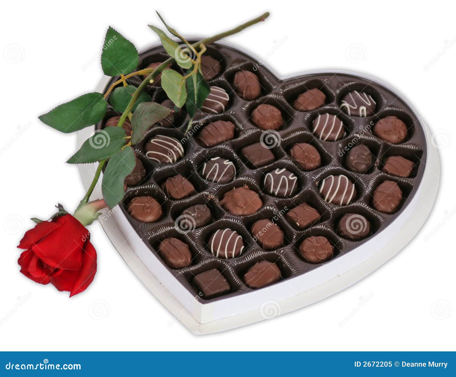Chocolat et Rose image stock. Image du valentin, amour - 2672205