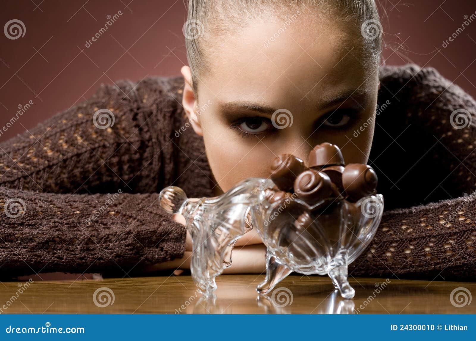 Chocolate addiction. stock photo. Image of diet, glass - 24300010